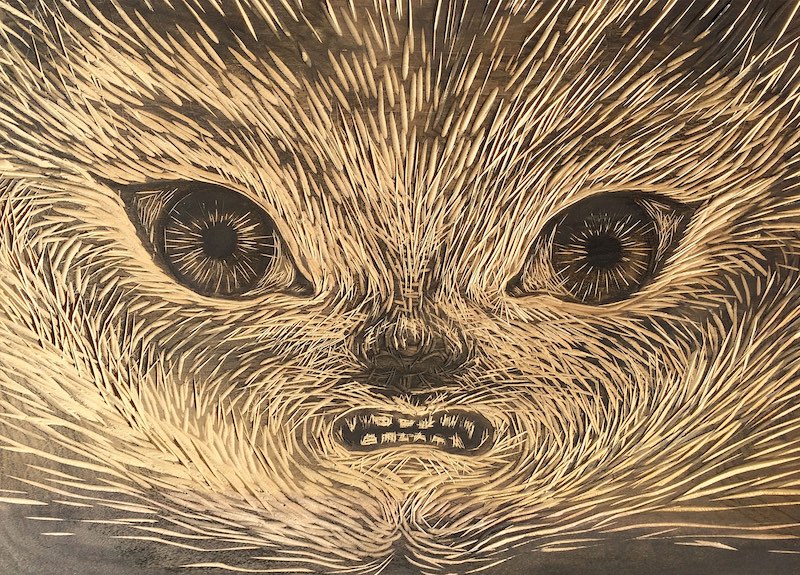 Carving Tableau: Face No. 1 | Tomoko Konoike Official Site | 鴻池朋子 オフィシャルサイト